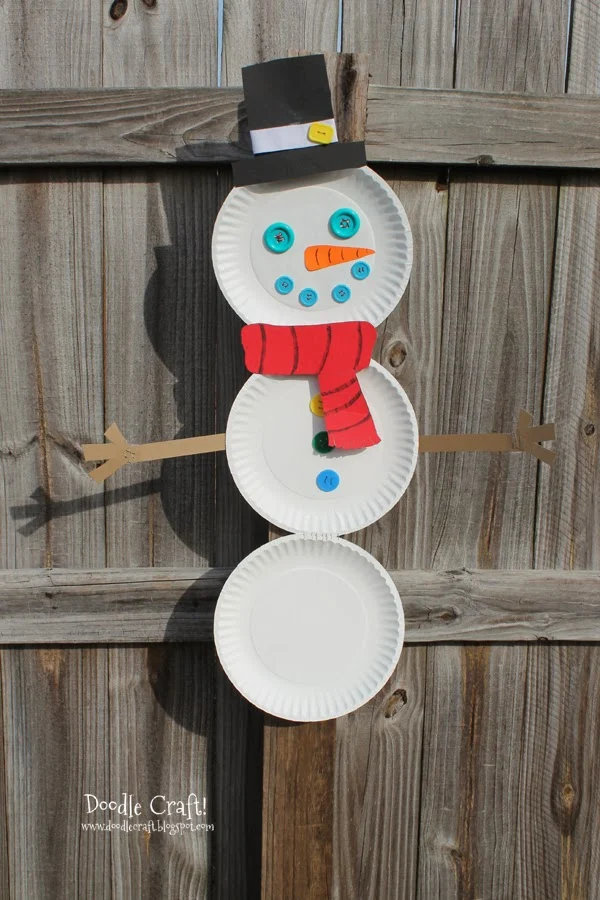 Paper Plate Snowman